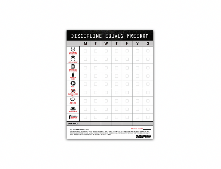 DEF Weekly Checklist - Paper Pad – Echelon Front