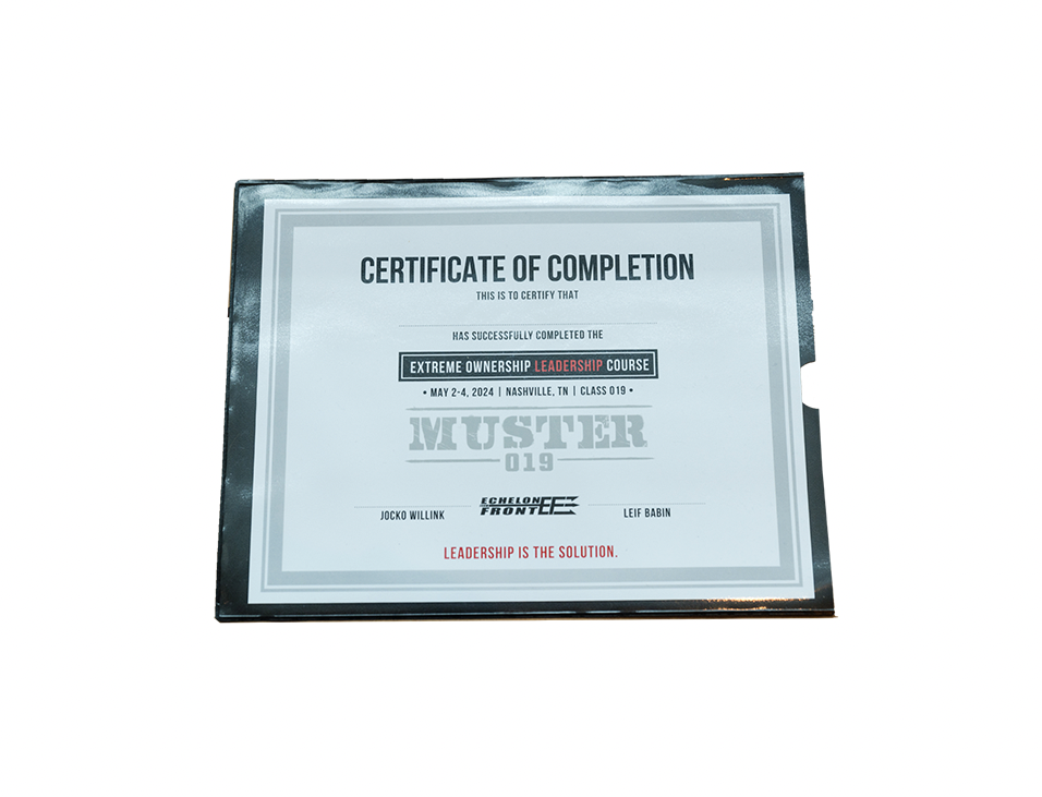 Plastic Certificate Protector – Echelon Front